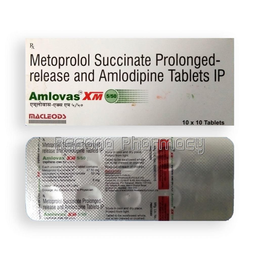 Amlovas Xm 5/50 | Resona Pharmacy