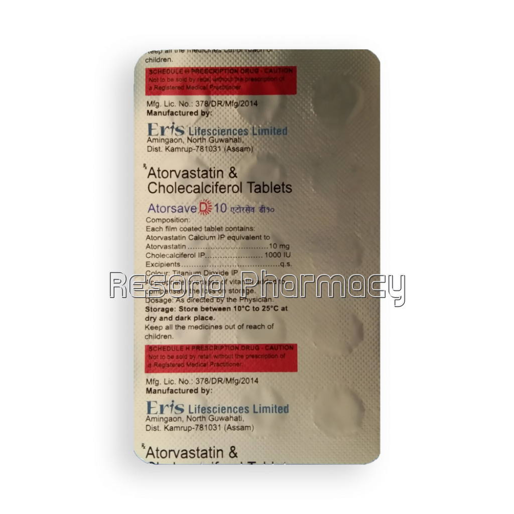 Atorsave D 10 | Resona Pharmacy